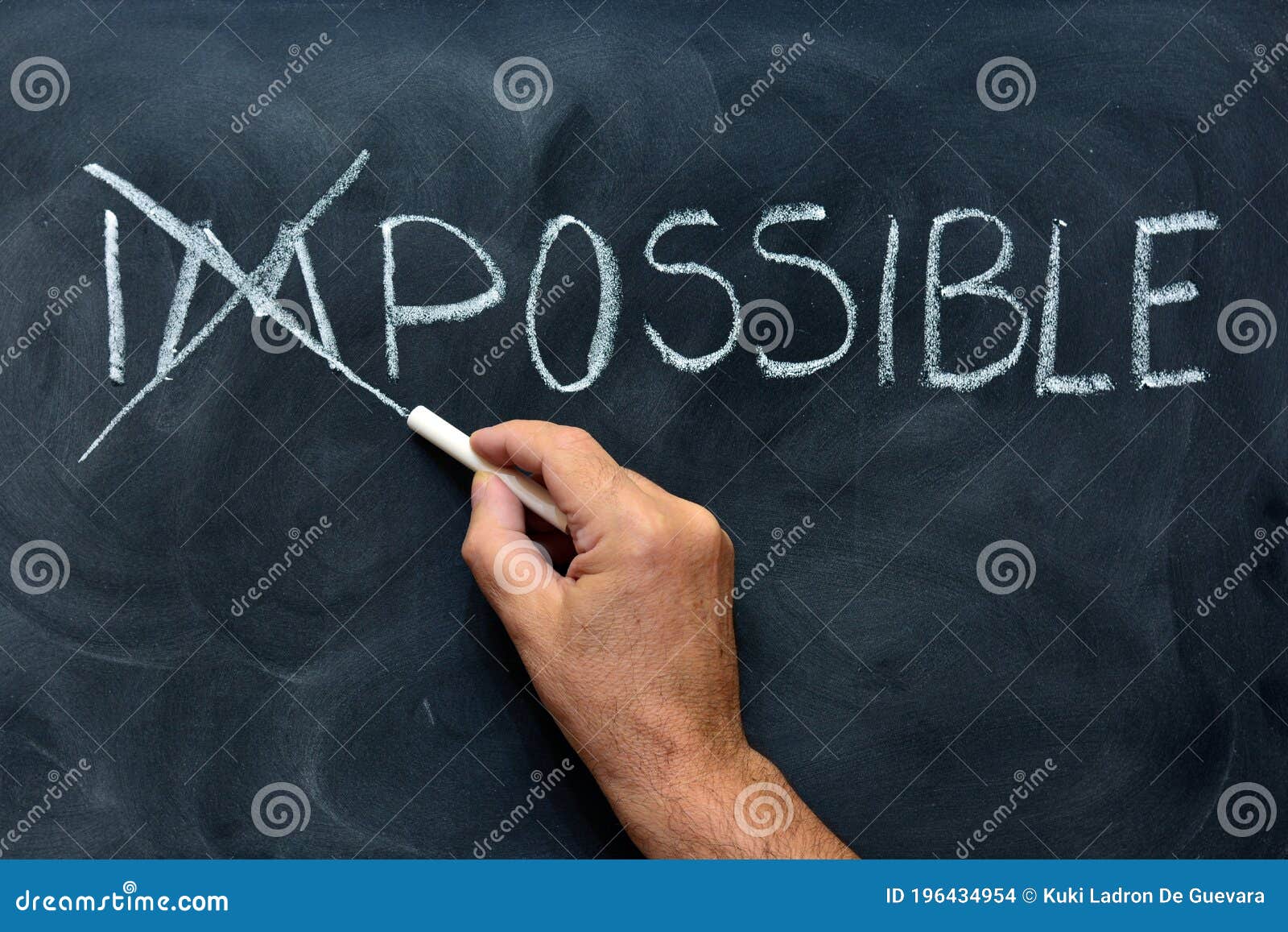 Impossible Handwritten on Blackboard Stock Photo - Image of blackboard ...