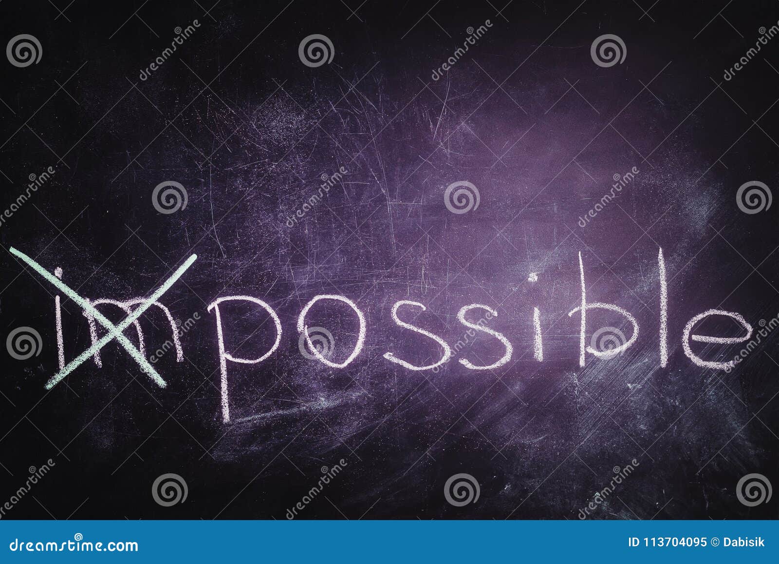 Chalkboard Writing - Concept of Impossible or Possible Stock Image ... Chalkboard Writing - Concept of Impossible or Possible Stock Image ...
