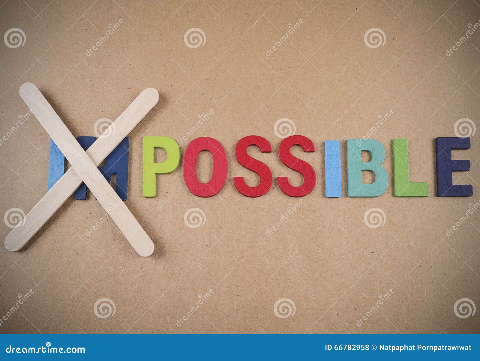 Word Not Feasible. Top View Of Wooden Blocks With Letters On Green ...