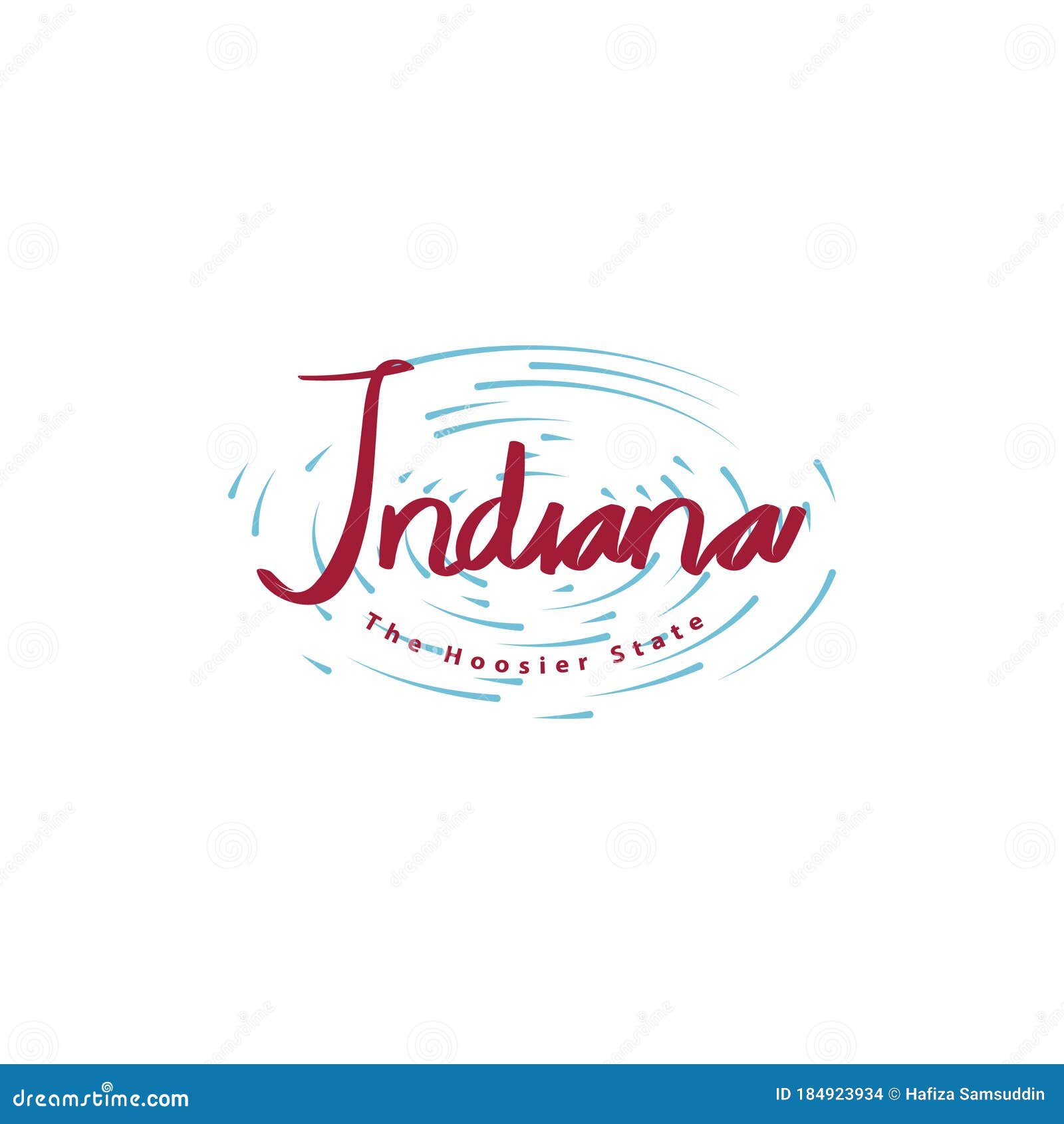 Word Indiana. Vector Illustration Decorative Background Design Stock ...