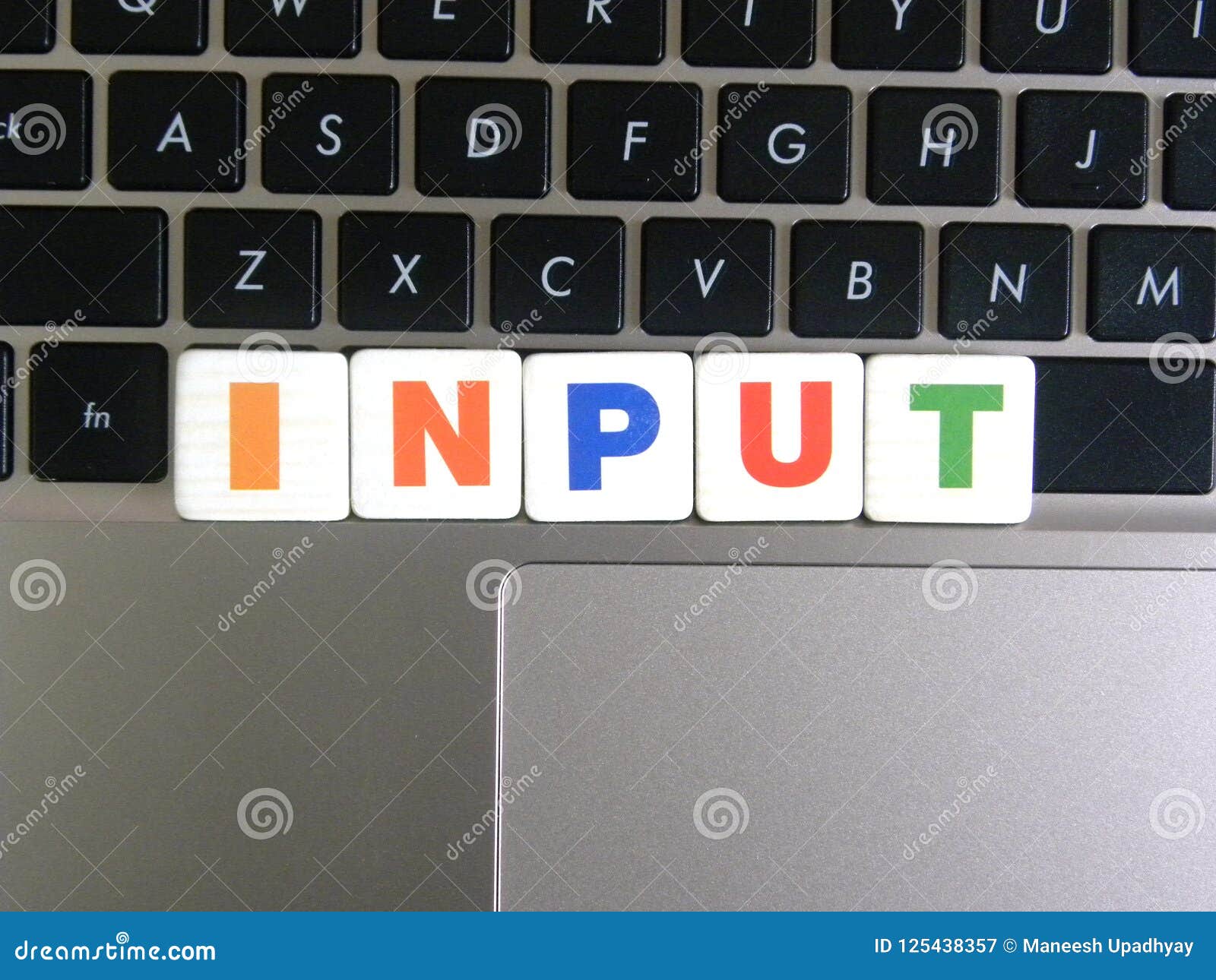 Word Input on Keyboard Background Stock Image - Image of electronics ...