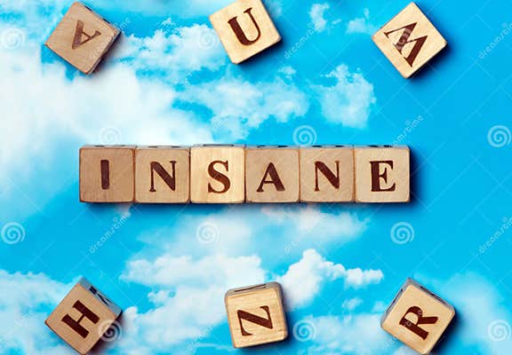 The word Insane stock illustration. Illustration of colour - 85200346