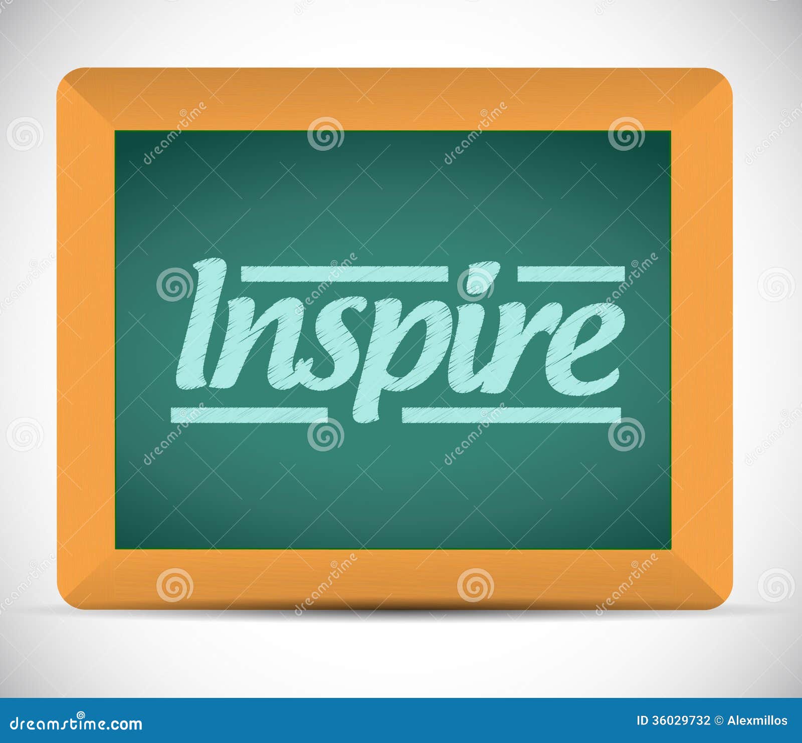 Word Inspire Written on a Blackboard. Stock Illustration - Illustration ...