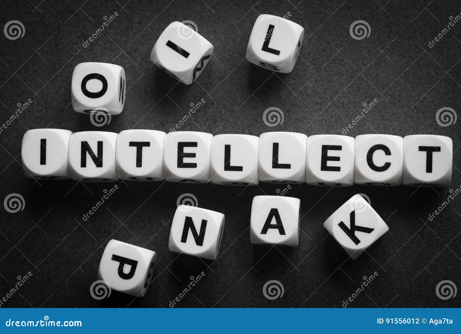 Word Intellect on Toy Cubes Stock Photo - Image of letter, game: 91556012