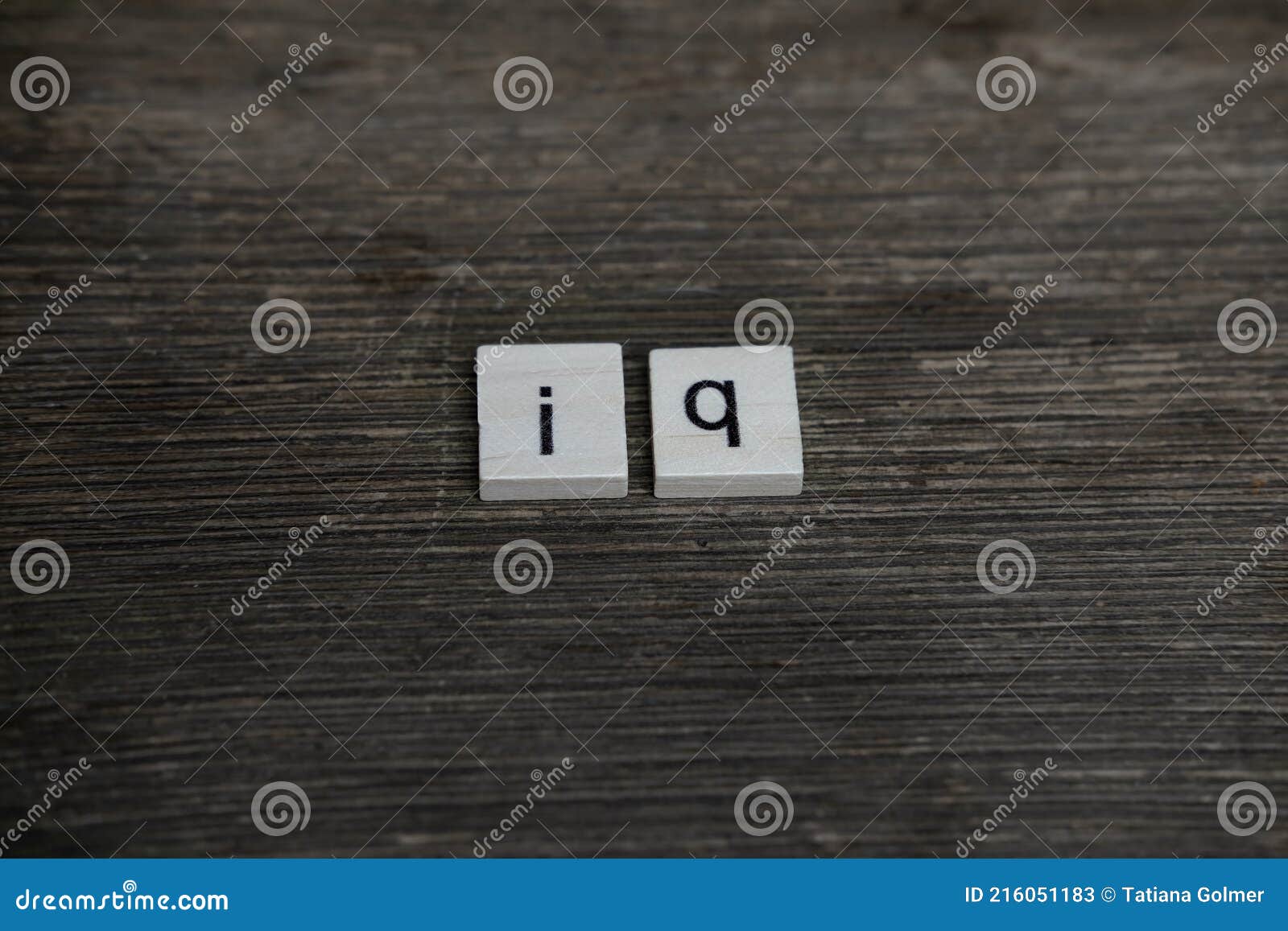 Word IQ, Intelligence Quotient on Rustic Wooden Background ...