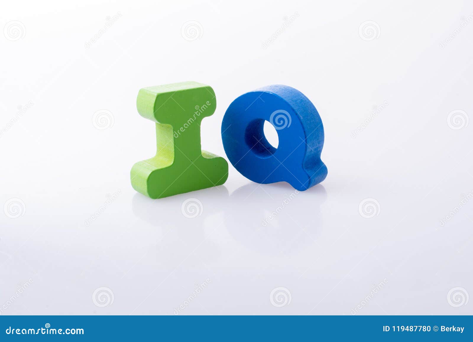 The Word IQ Written with Letter Blocks Stock Photo - Image of analytics ...