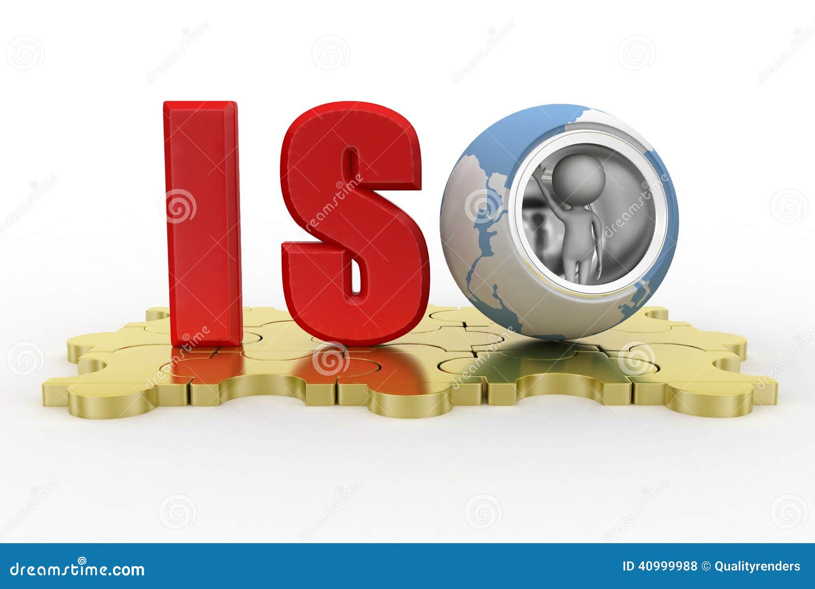 Word iso concept on puzzle stock illustration. Illustration of coaching ...