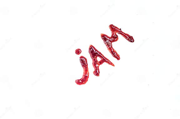 Word Jam Spelling with Jam. Stock Photo - Image of fresh, sweet: 58311186