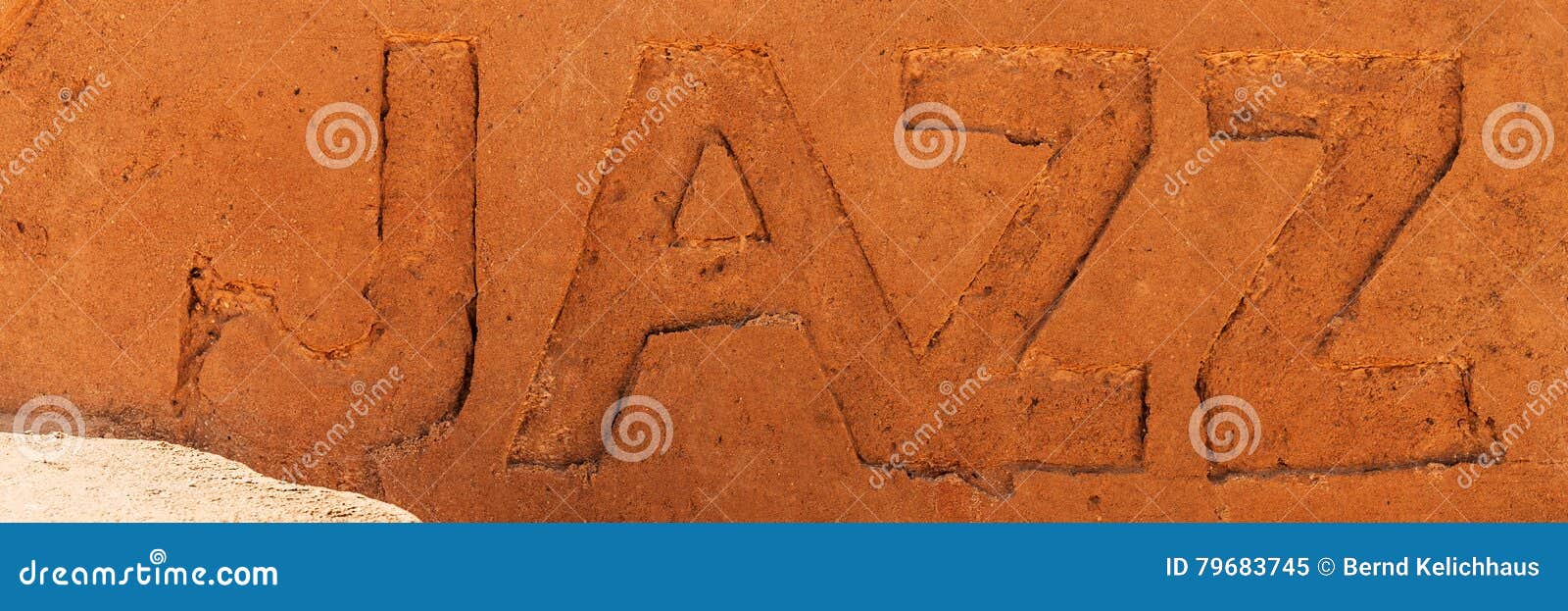 The Word Jazz Photographed in Sand Stock Image - Image of empty, copy ...