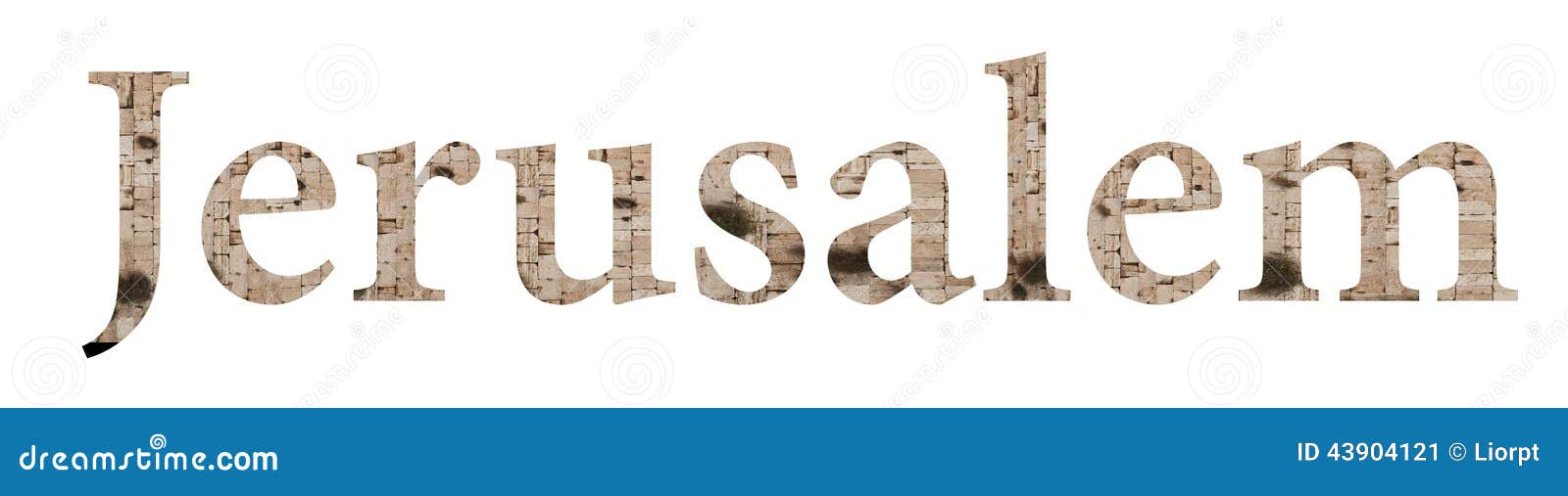 The Word Jerusalem Written Using Western Wall Stones Stock Image ...