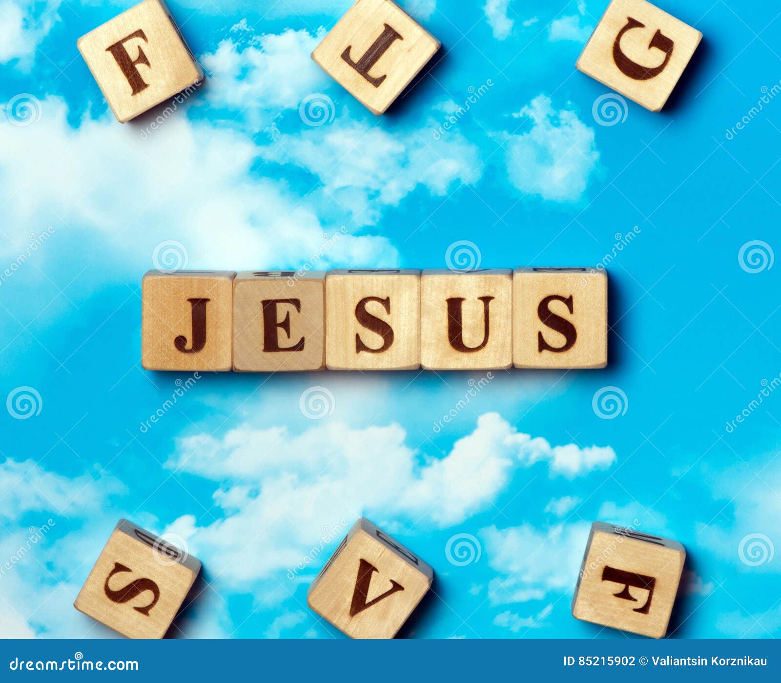The word jesus stock photo. Image of cubes, bible, blue - 85215902