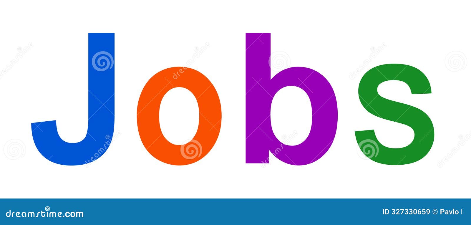 Word Jobs in Colored Letters Stock Illustration - Illustration of ...