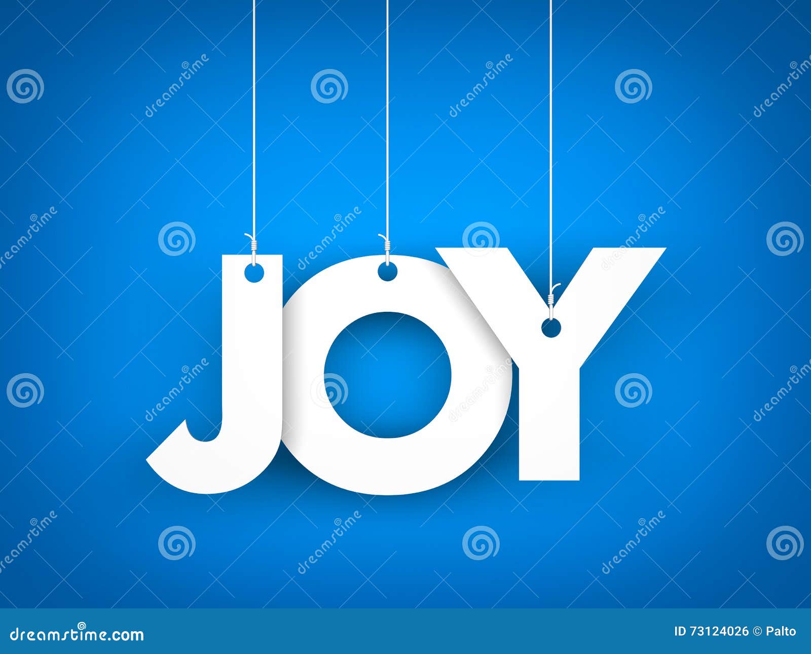 Word JOY Hanging on the Ropes Stock Illustration - Illustration of ...