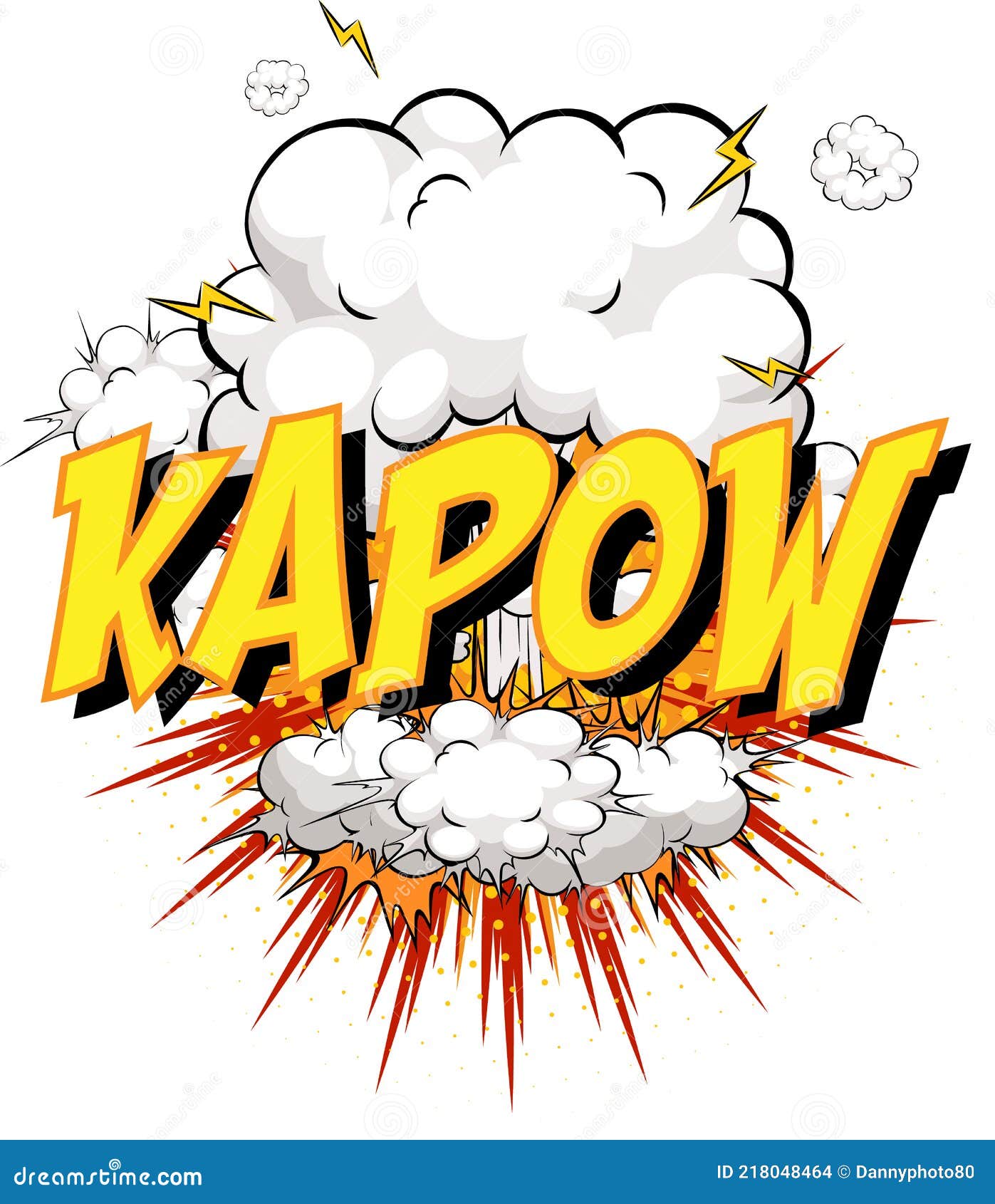 Kapow Comic Word Cartoon Vector | CartoonDealer.com #96053915