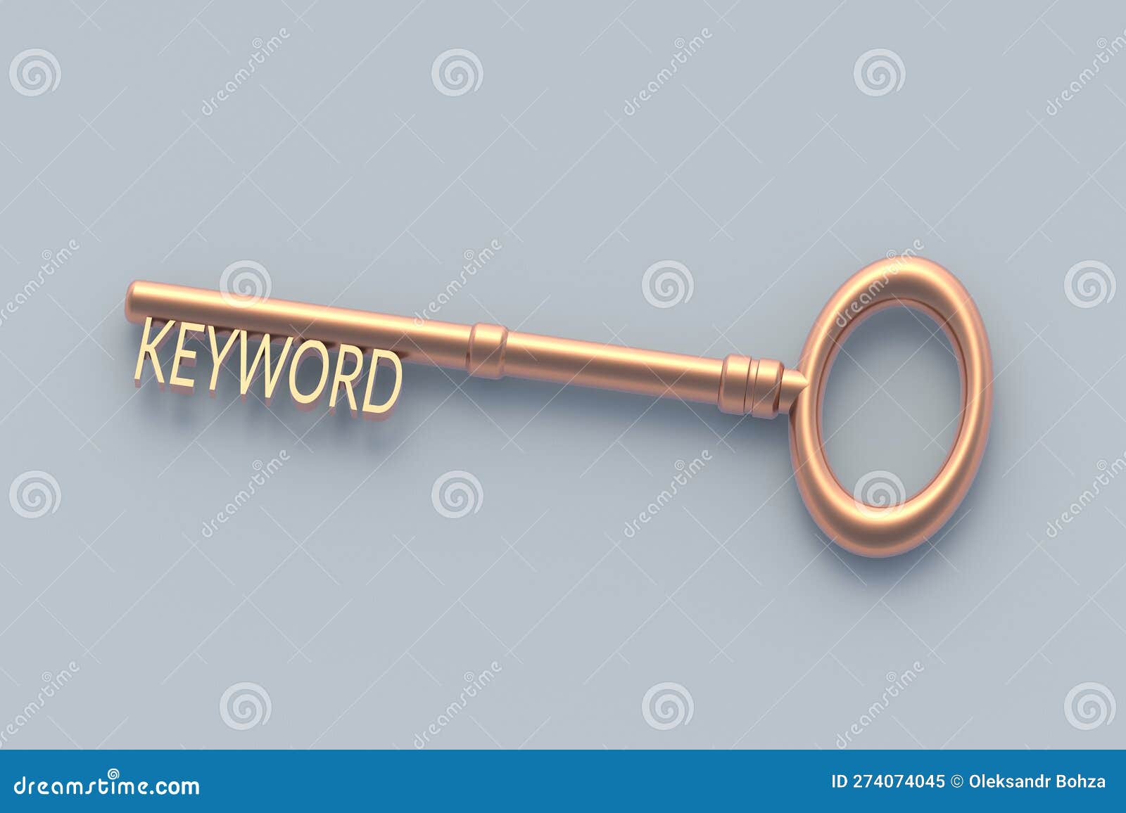 The Word Keyword on the Key Stock Illustration - Illustration of ...