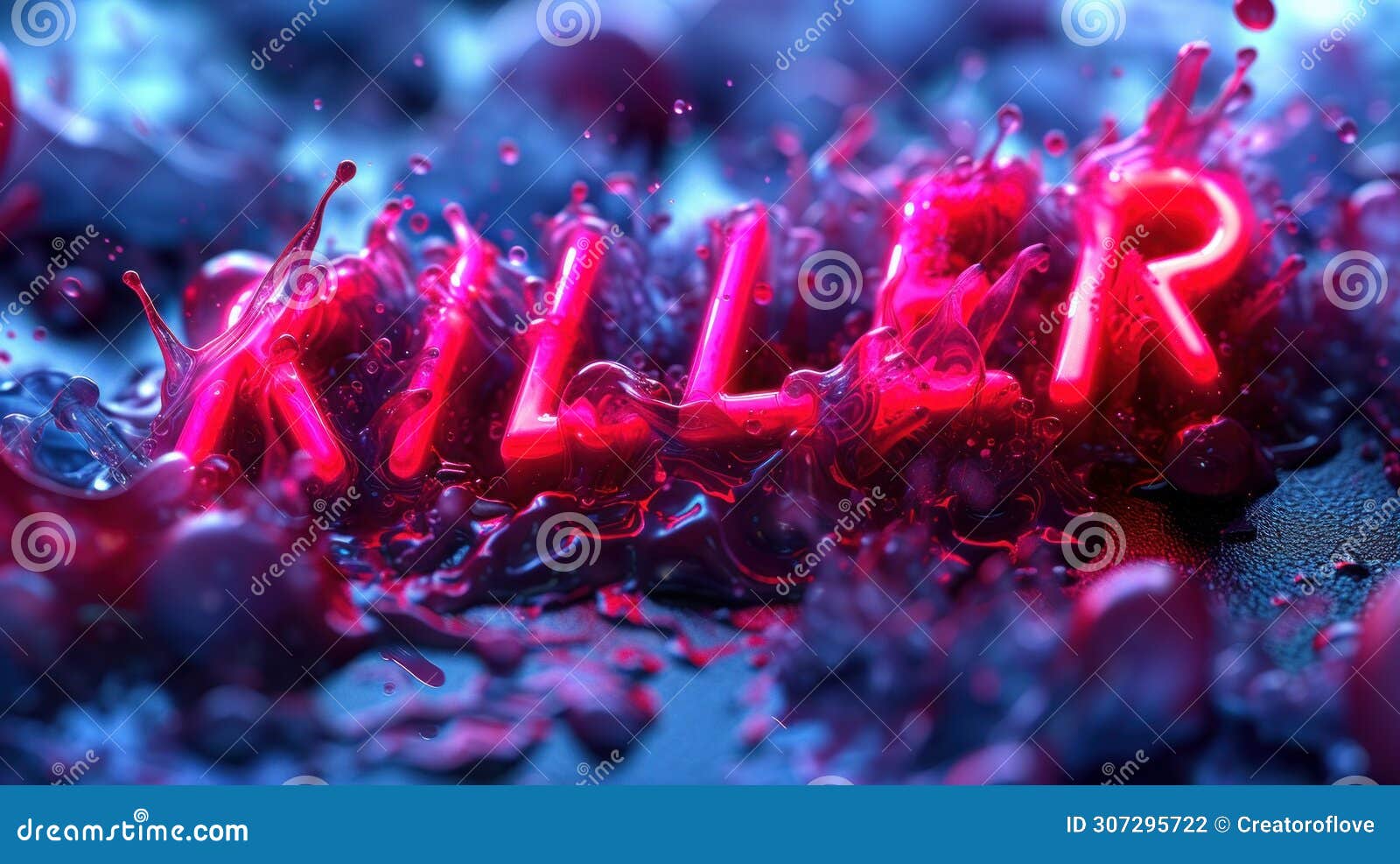 Word KILLER Made of Red Liquid Object Stock Illustration - Illustration ...