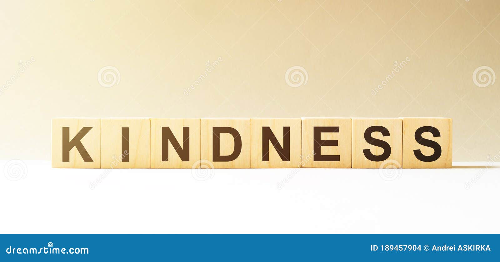 Word KINDNESS Made with Wood Building Blocks Stock Photo - Image of ...