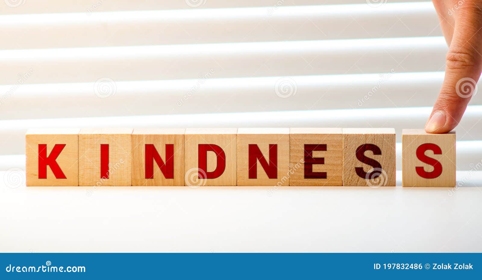 Word KINDNESS Made with Wood Building Blocks,stock Image Stock Photo ...