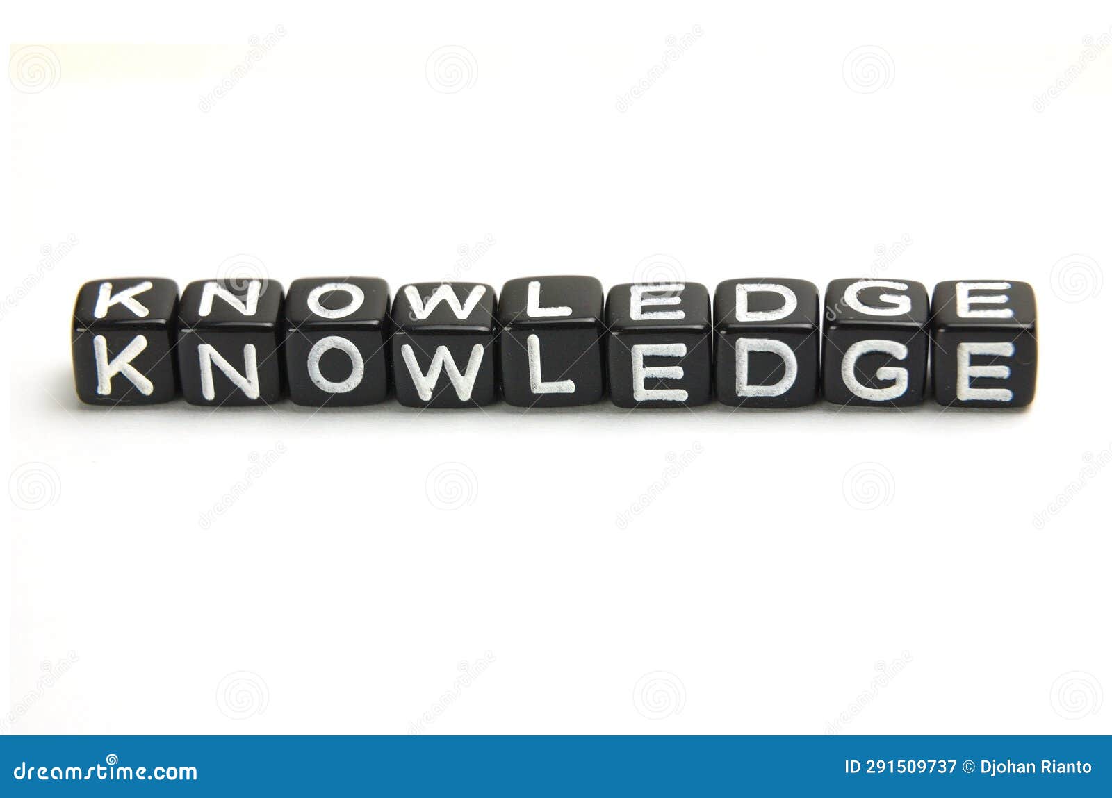 The Word Knowledge on the Black Dice. Stock Image - Image of increase ...