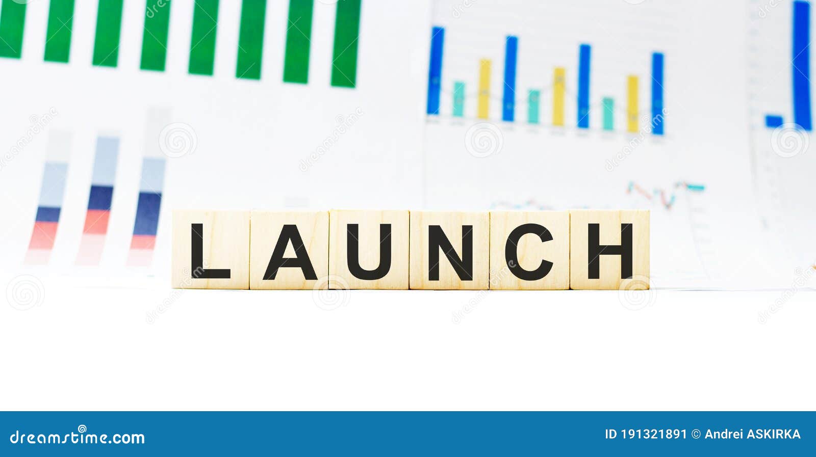 Word LAUNCH Made with Wood Building Blocks Stock Image - Image of wood ...