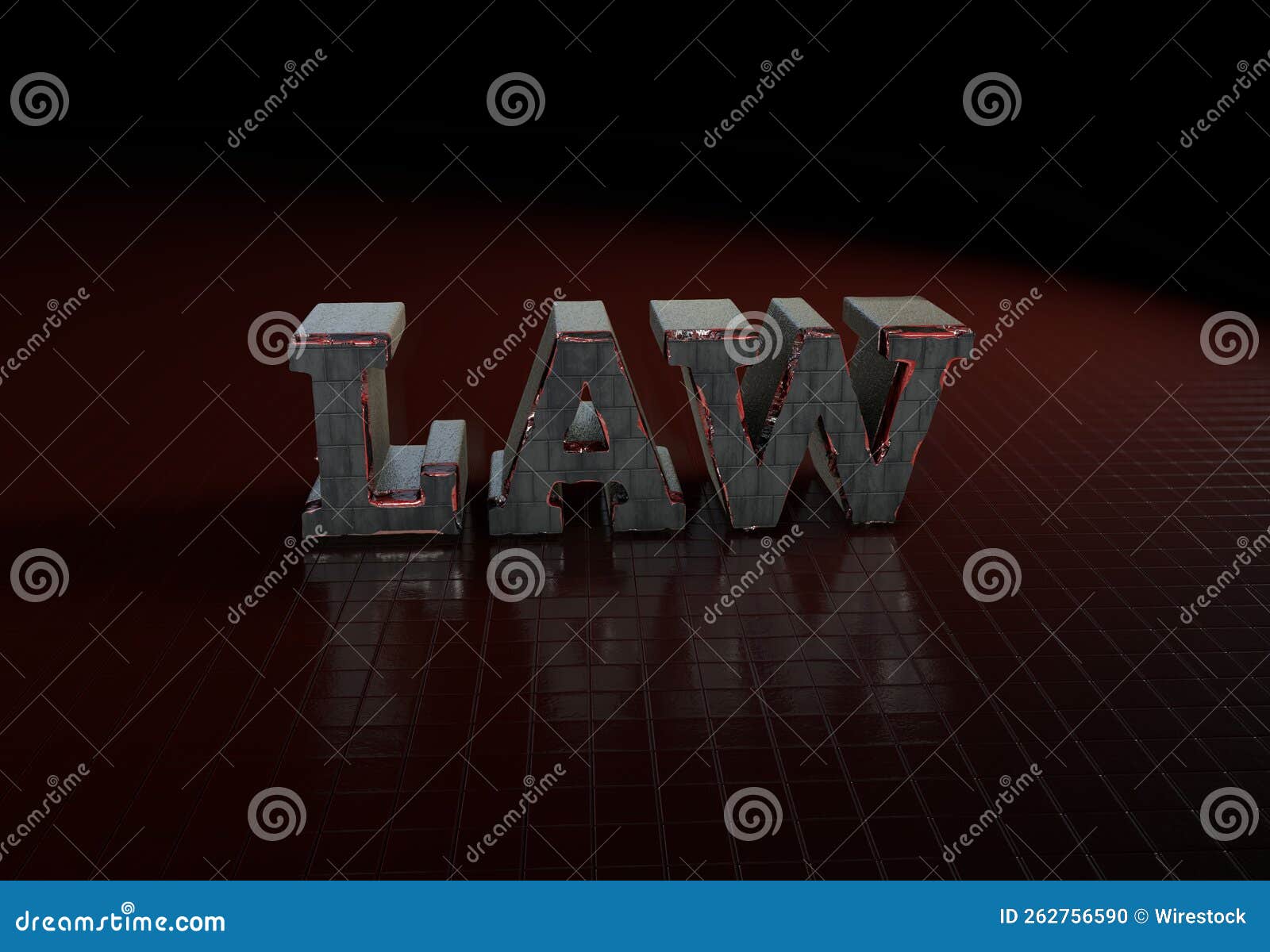 Word Law on a Reflecting Red Surface Stock Photo - Image of ...