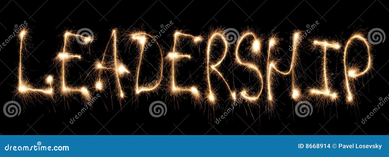 Word Leadership Written Sparkler Stock Photo - Image of manager ...