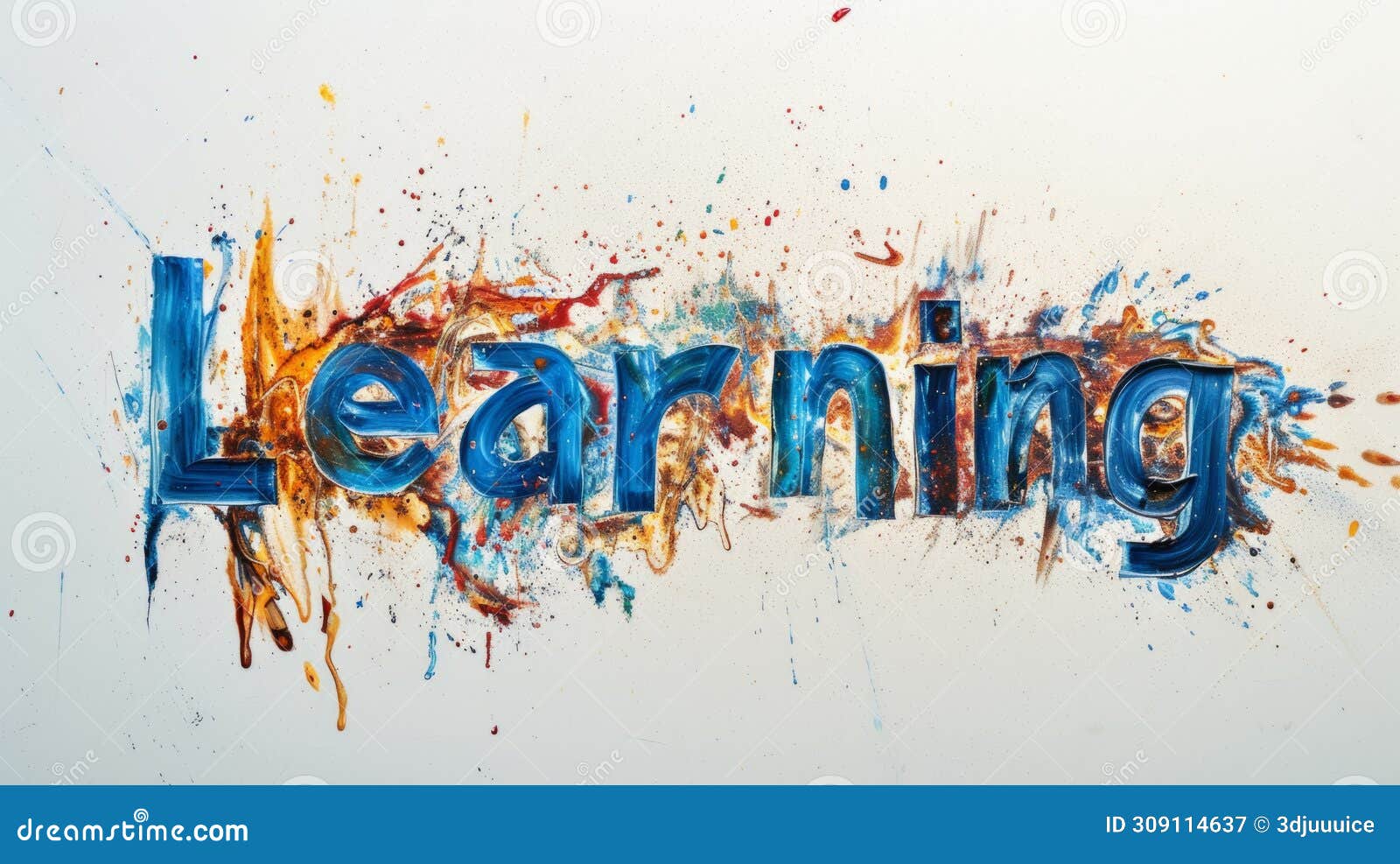The Word Learning Isolated on White Background Made in Altered Art ...