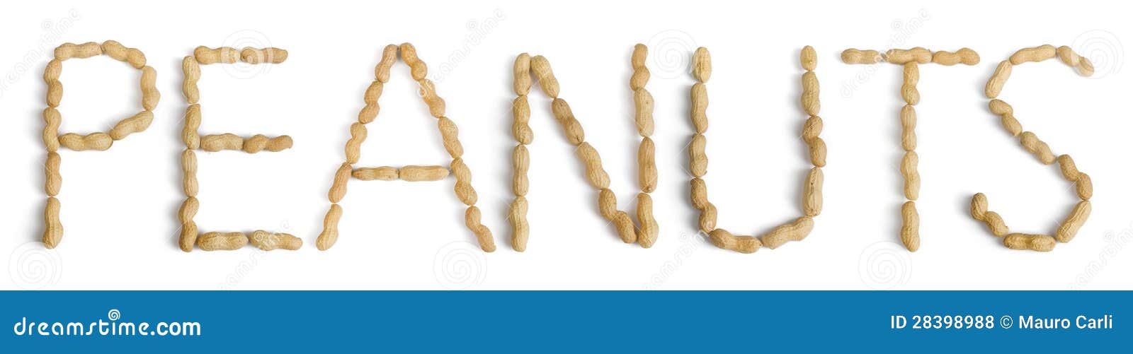 Word with Letters Made of Peanuts Stock Photo - Image of healthy ...