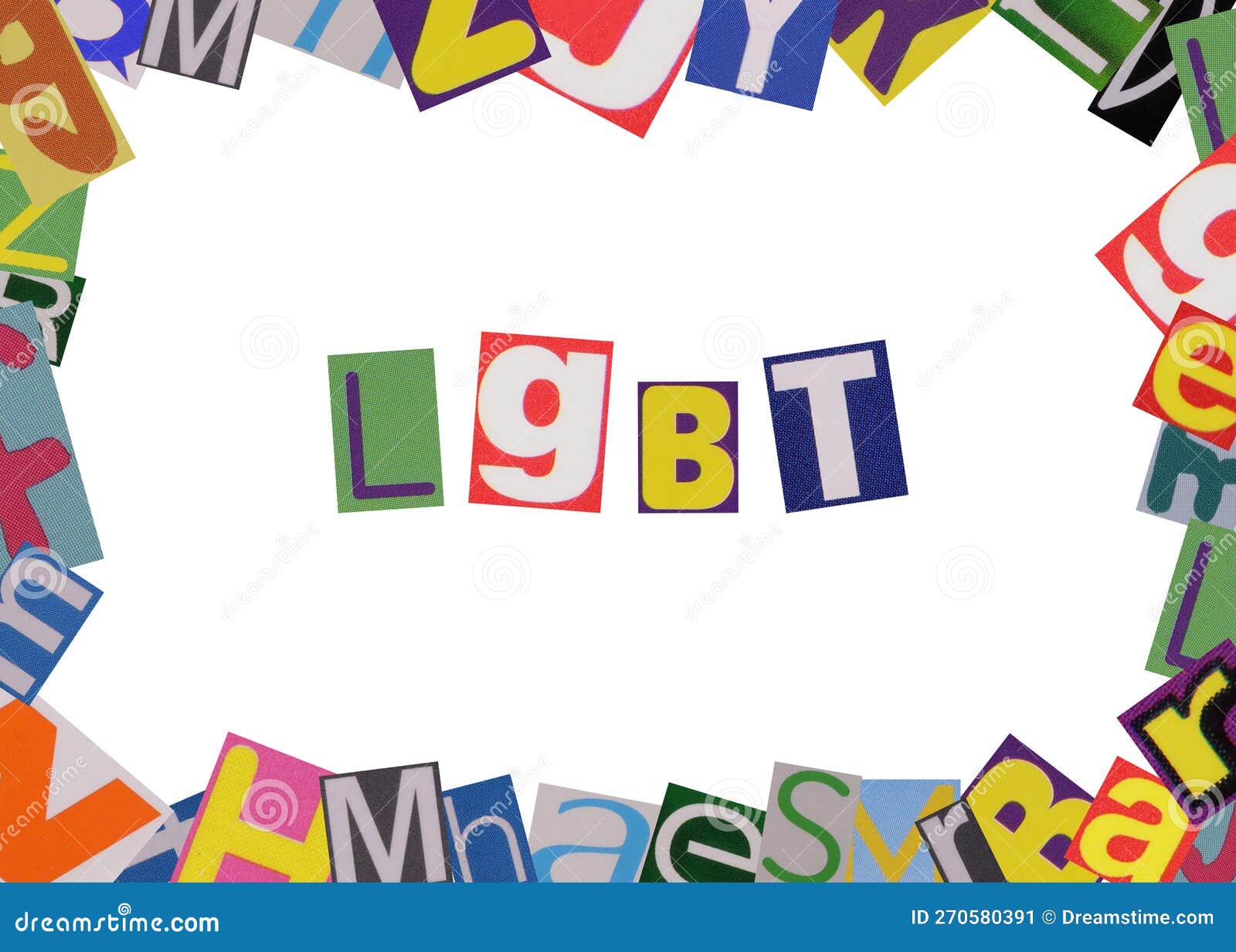 Word Lgbt from Cut Magazine Colored Letters Stock Image - Image of ...