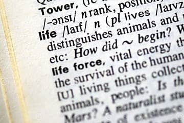 The Word Life in a Dictionary Stock Photo - Image of detail, blur: 7421556