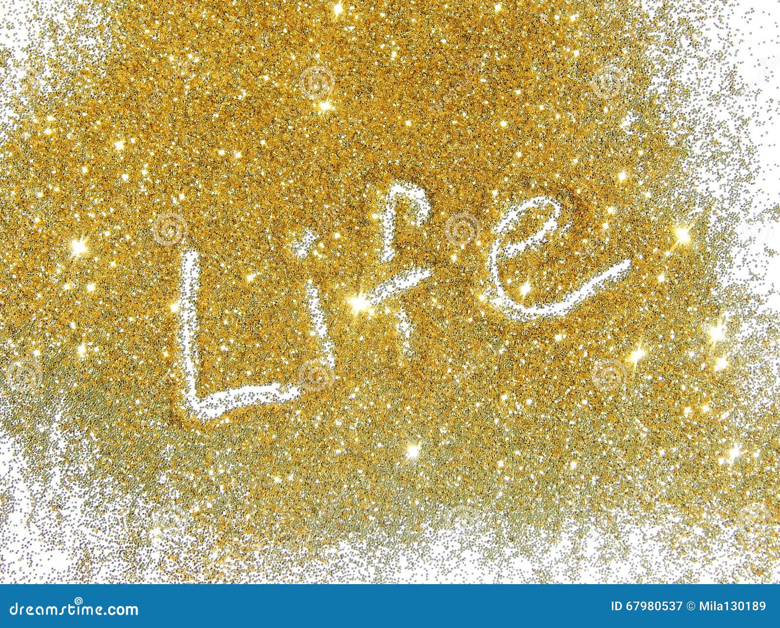 Word Life of Golden Glitter on White Background Stock Image - Image of ...