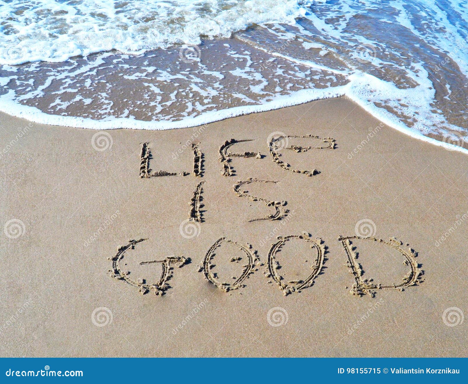 The word life is good stock image. Image of happiness - 98155715