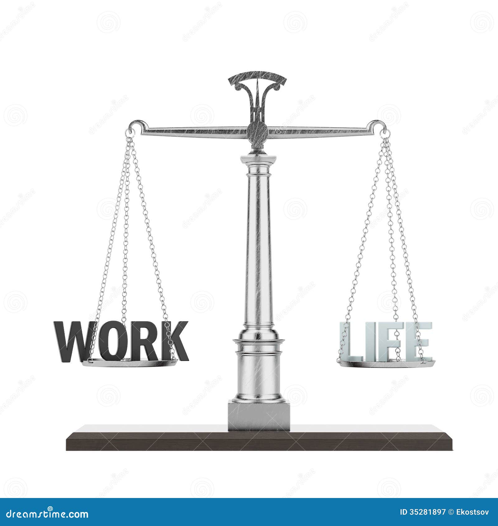 3d Life And Job On Scale Royalty-Free Cartoon | CartoonDealer.com #30273026