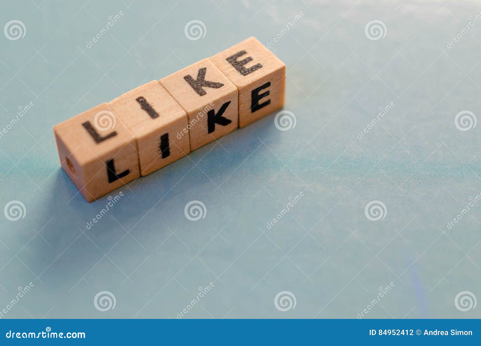 The Word Like Written in Cubes Stock Photo - Image of social, cross ...