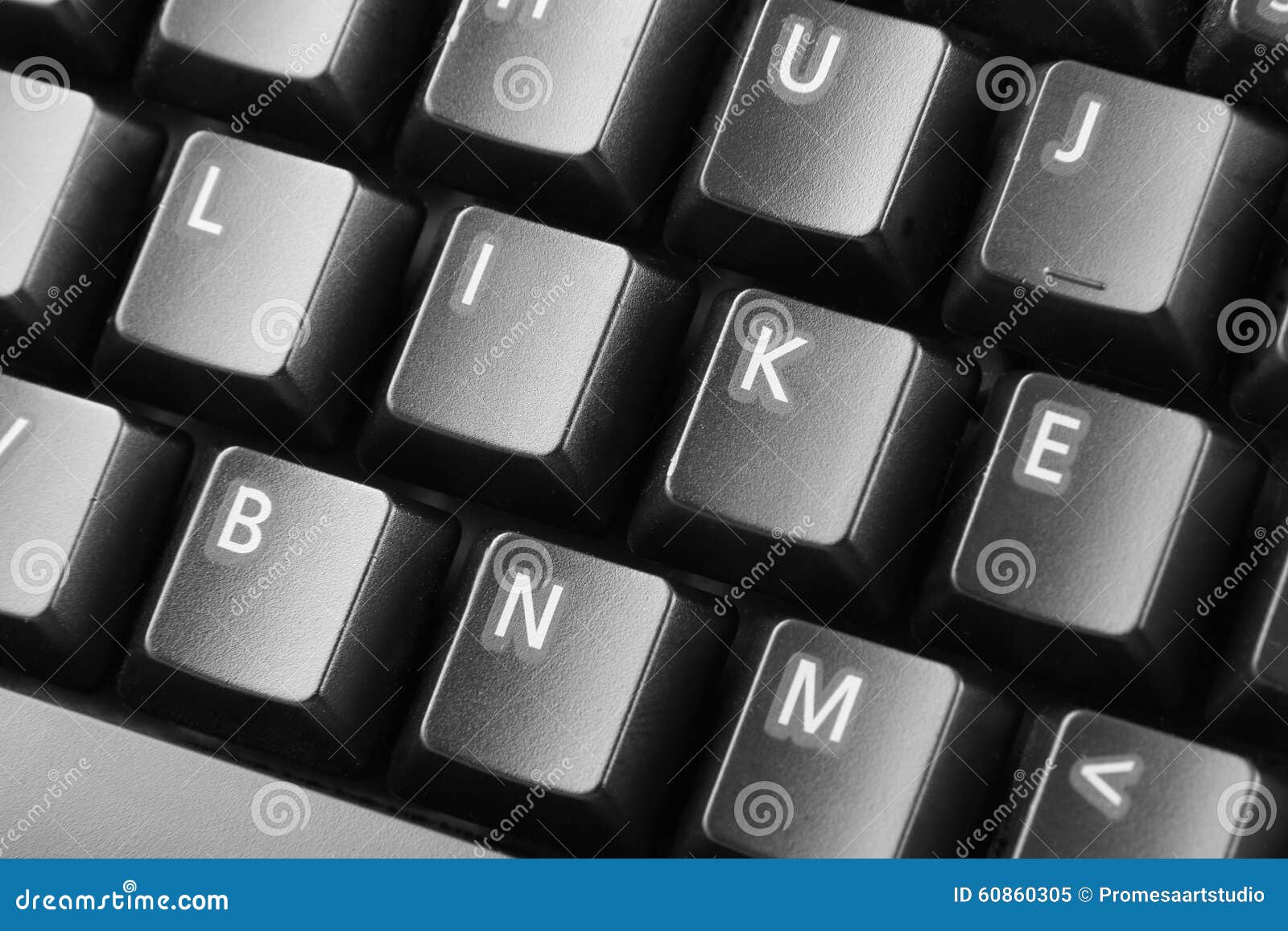 Word Like Written with Keyboard Buttons Stock Image - Image of keypad ...