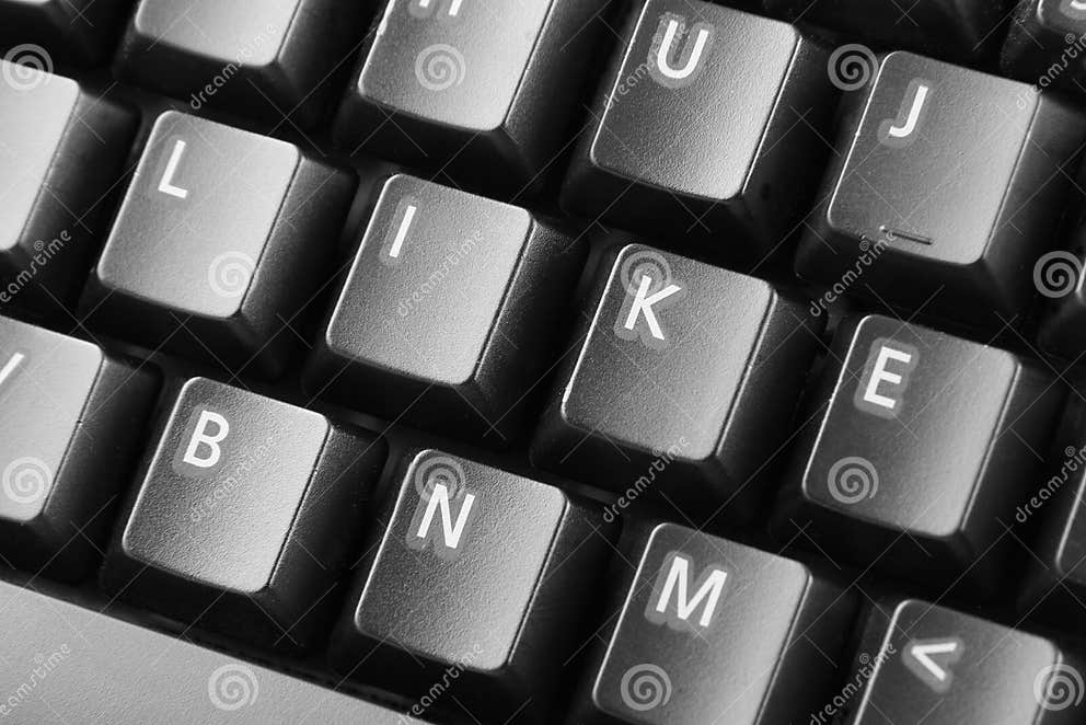 Word Like Written with Keyboard Buttons Stock Image - Image of keypad ...