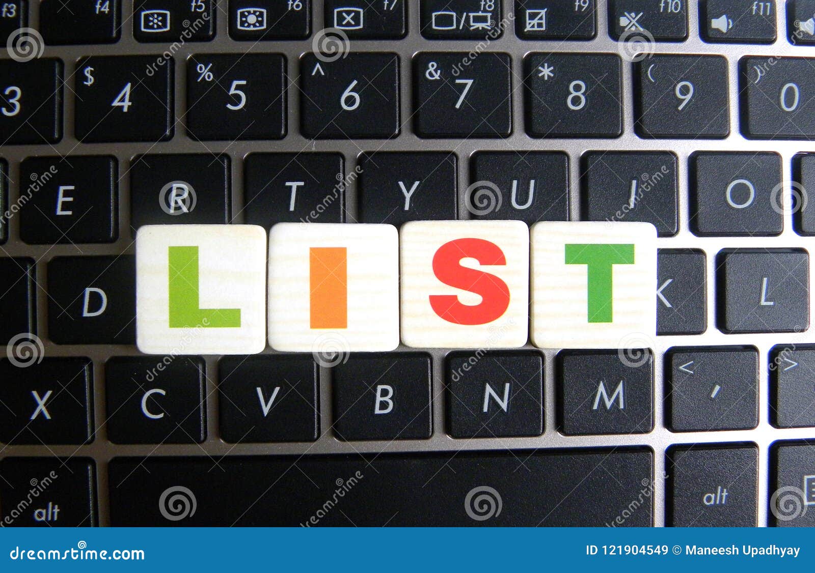 Word List on Keyboard Background Stock Image - Image of characters ...