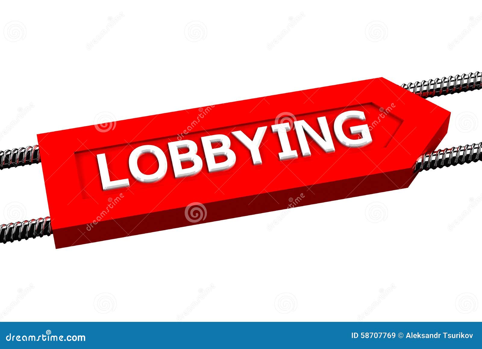 Word Lobbying the Arrow Isolated on White Background Stock Illustration ...
