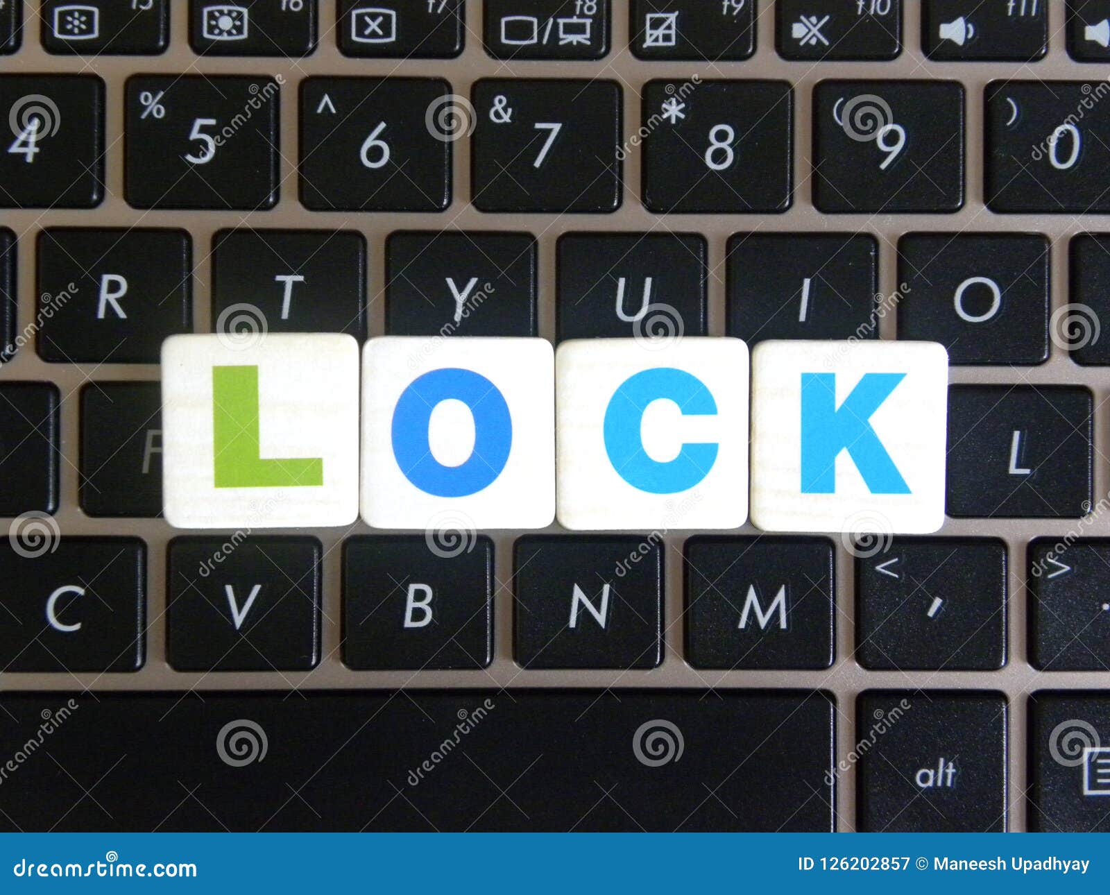 Word Lock on Keyboard Background Stock Image - Image of development ...