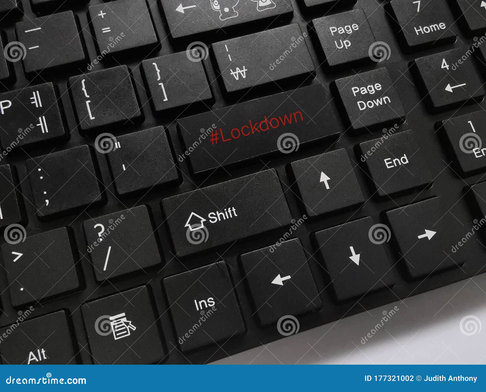 Word Lockdown on Komputer Keyboard. Stock Photo - Image of lockdown ...