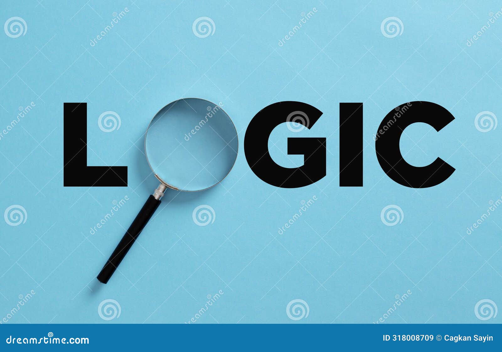 The Word Logic with Magnifier. Logical Analysis Stock Image - Image of ...