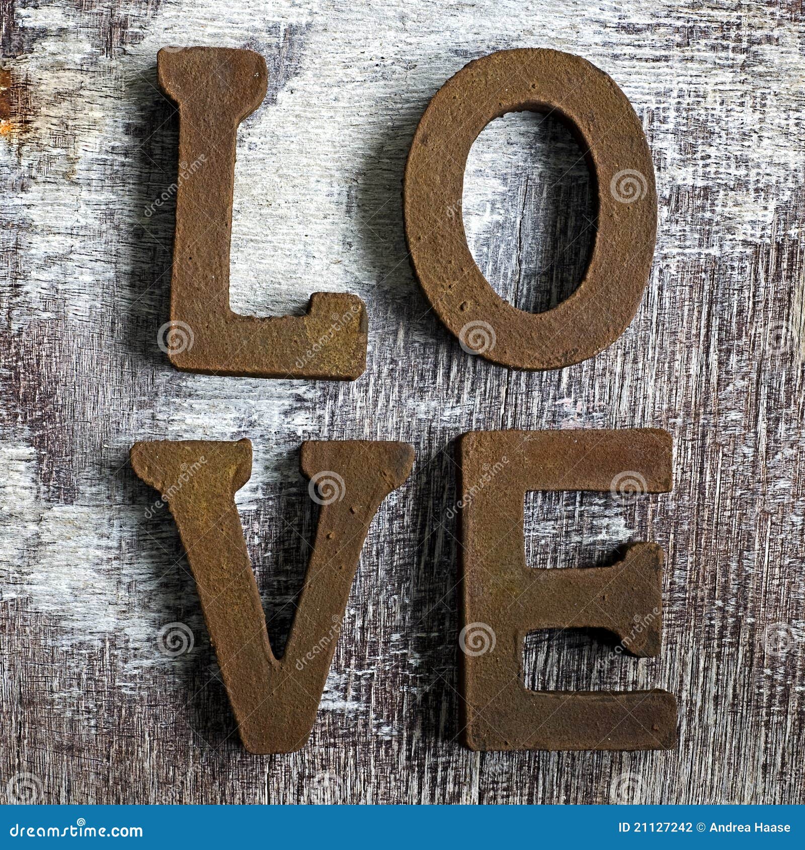 Word love stock photo. Image of rusty, rust, wood, driftwood - 21127242
