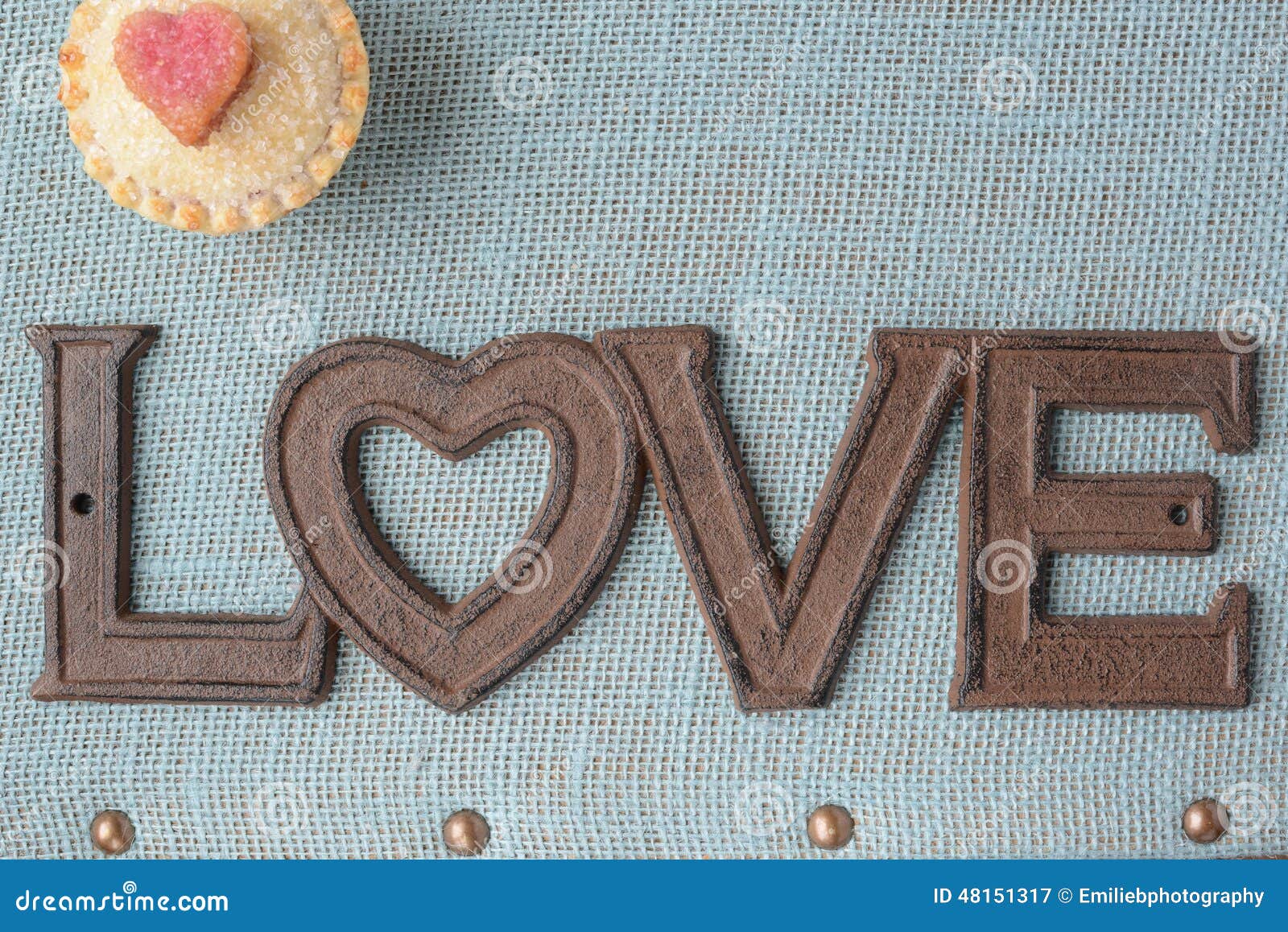 The Word Love on Blue Background Stock Image - Image of decorative ...