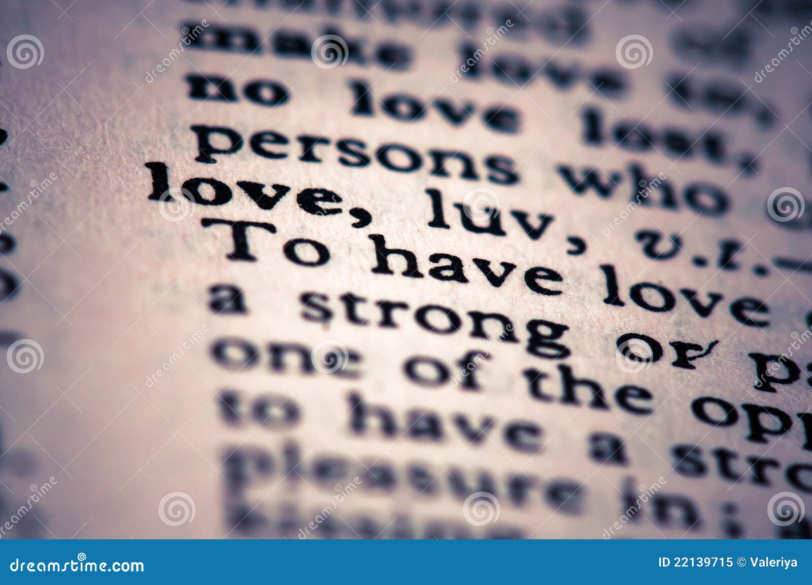 Word Love from the Dictionary Stock Image - Image of achievement, book ...