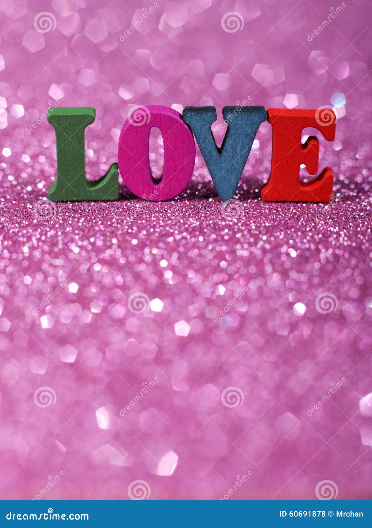 Word Love with Glittering Background Stock Photo - Image of love ...