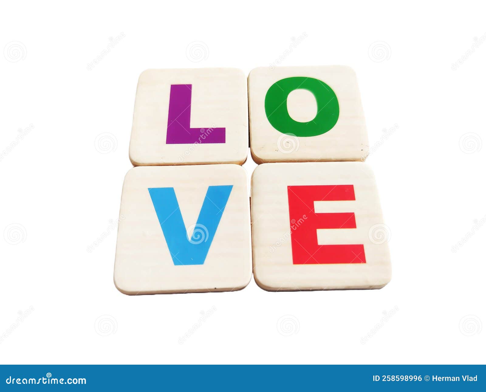 The Word Love Made Up of Colored Letters Stock Photo - Image of text ...