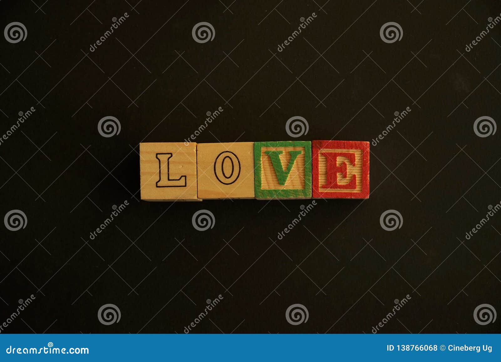 Word Love Using Wooden Cubes Stock Photo - Image of font, dice: 138766068