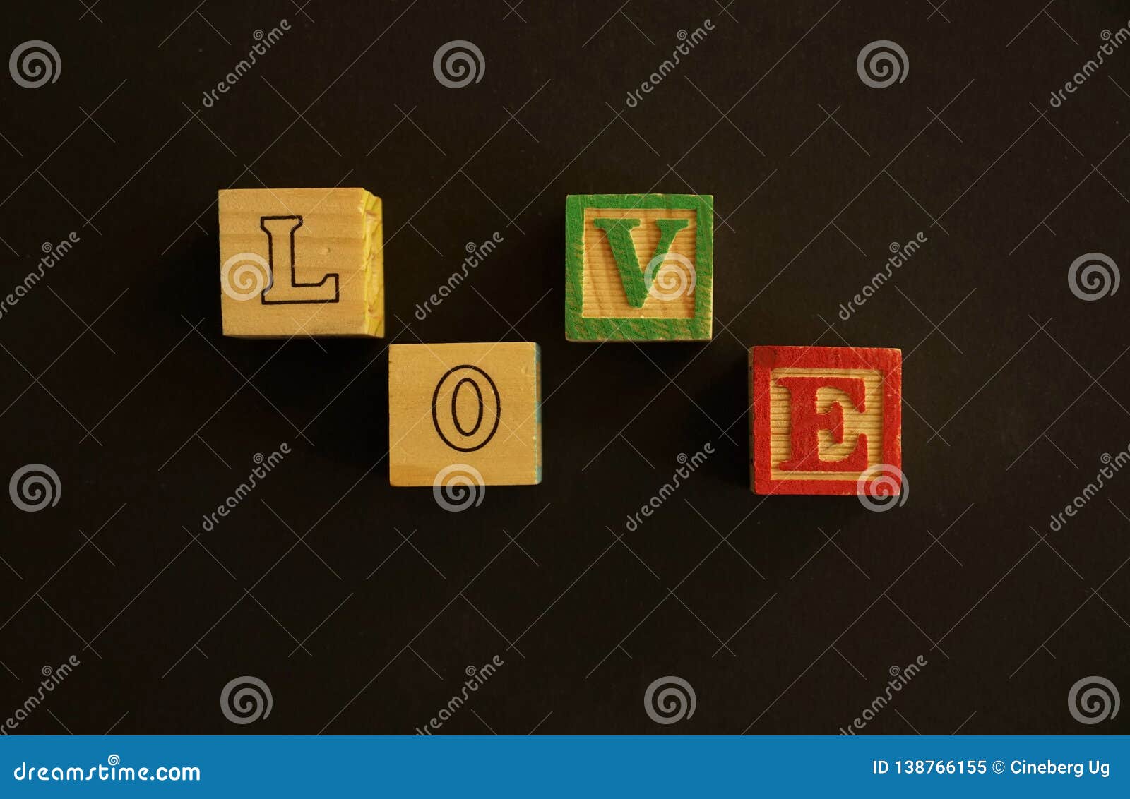 Word Love Using Wooden Cubes Stock Image - Image of desk, isolated ...