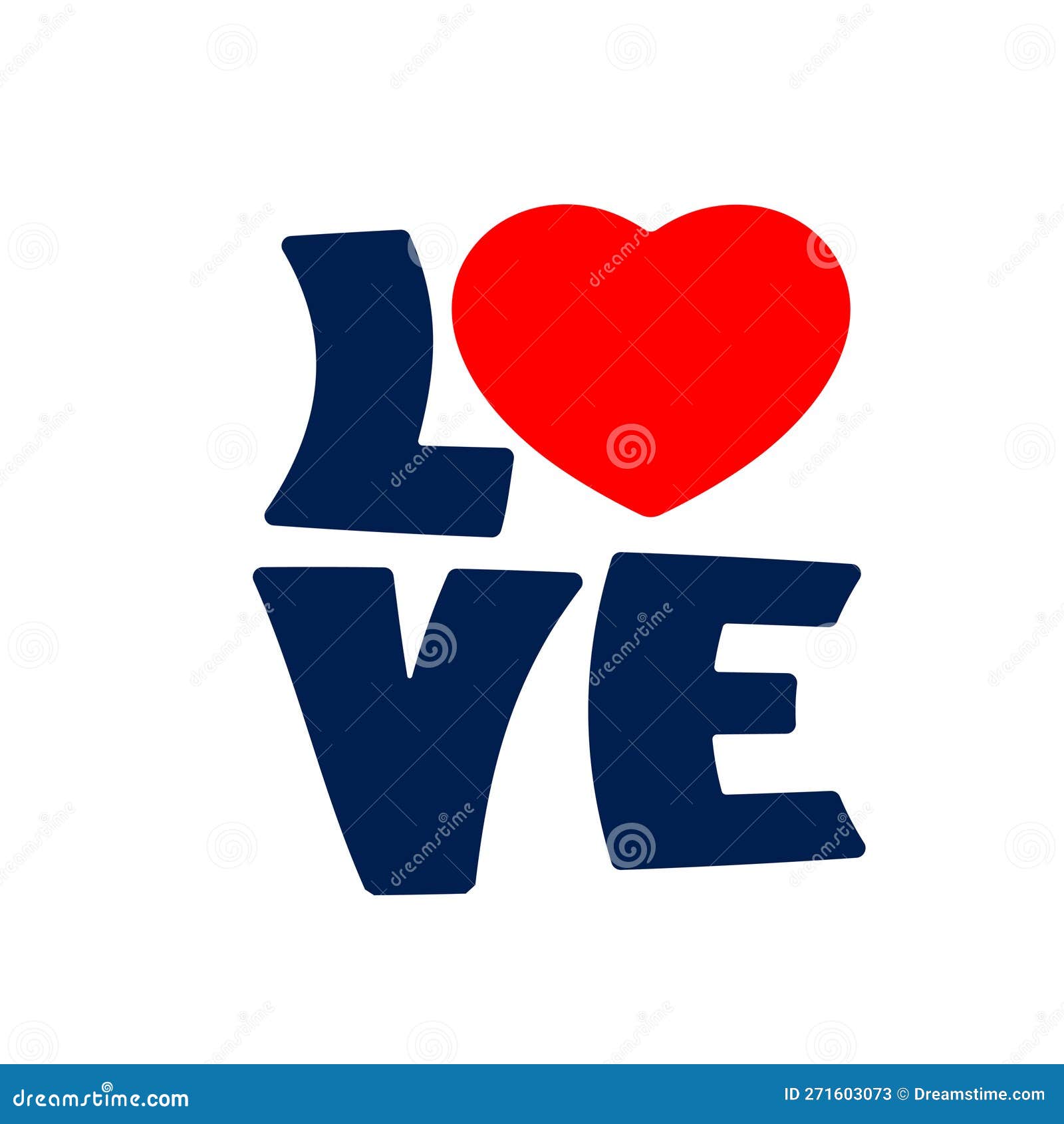 Word LOVE on White Illustration Stock Vector - Illustration of hearts ...