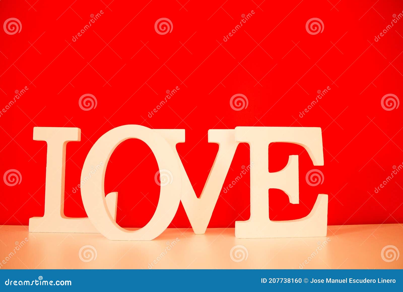 Word Love in White with Red Background Stock Illustration ...